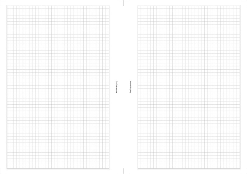 Grid Note Pages A5 Various Grid Sizes 3.8/4/4.5/5 Mm | Etsy