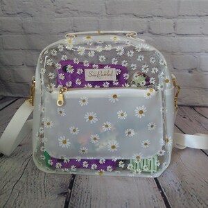 Clear Vinyl Daisy Print Crossbody Bag/stadium Bag - Etsy