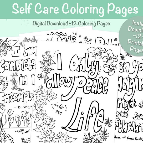 Pdf Mental Health Coloring Pages - Etsy
