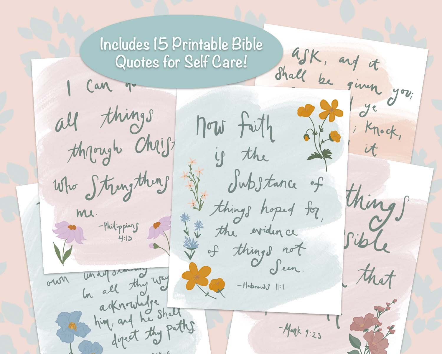 Faith Based Self Care Activity Workbook and Journal With Bible Verses ...