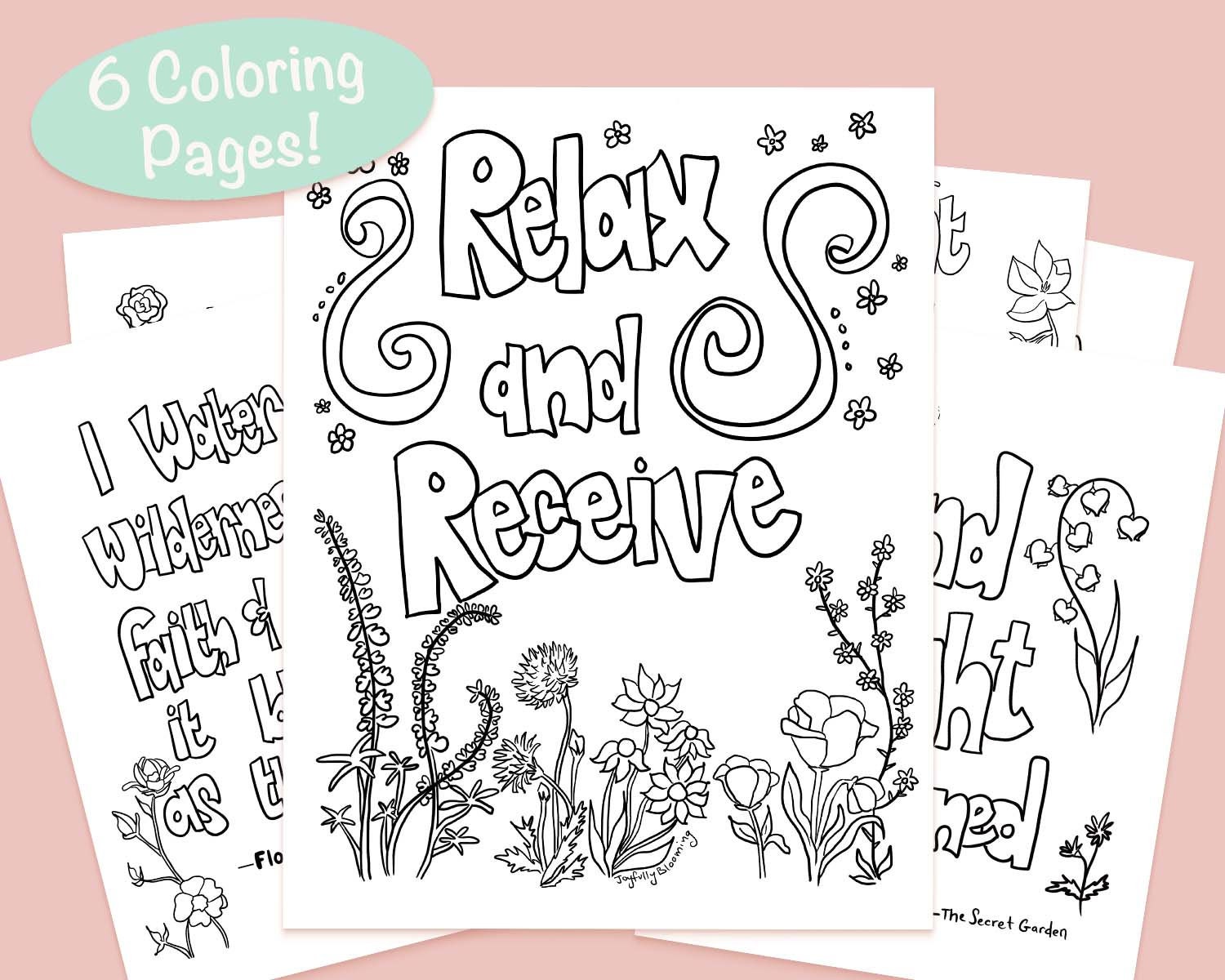 Self Care Coloring Pages | Printable — Joyfully Blooming