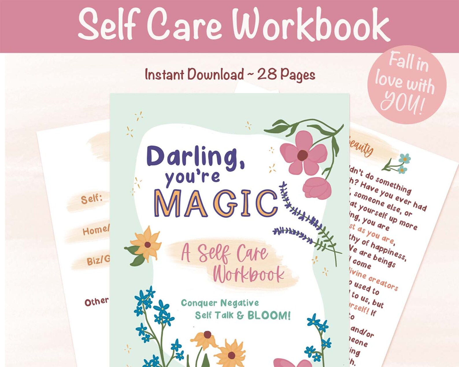 Self Care Activity Workbook and Journal for Improving Mental - Etsy