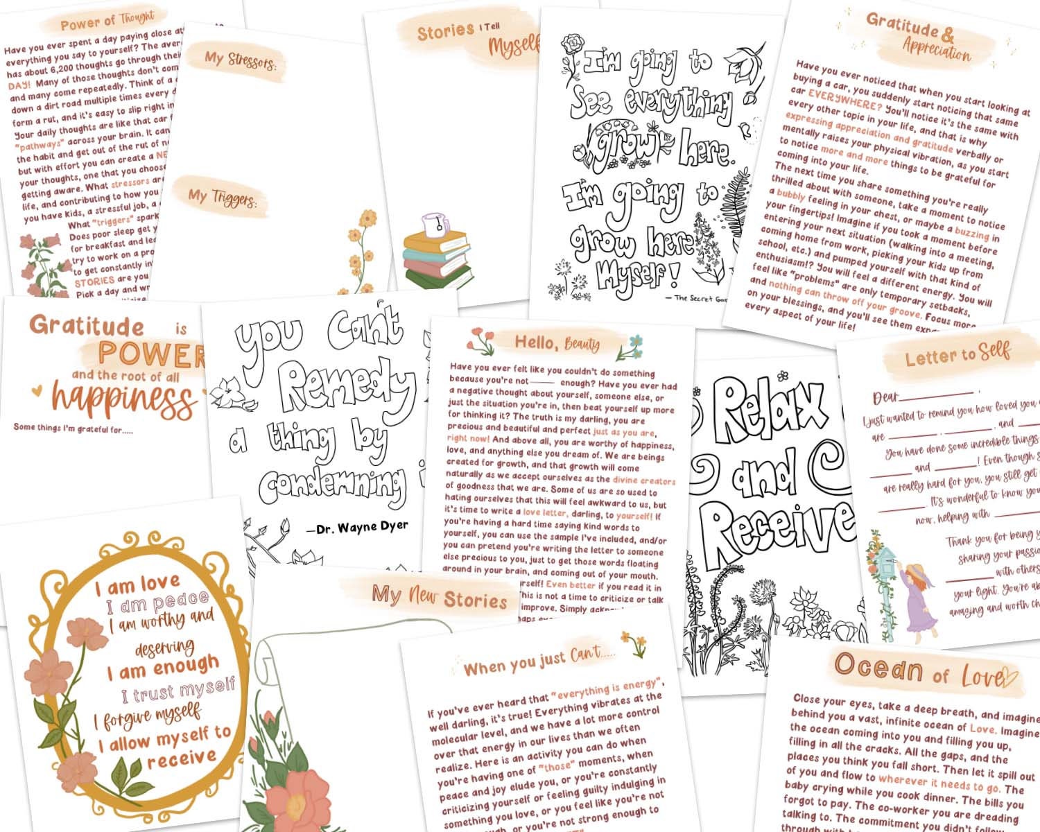 Gratitude Self Care Worksheet | Printable — Joyfully Blooming