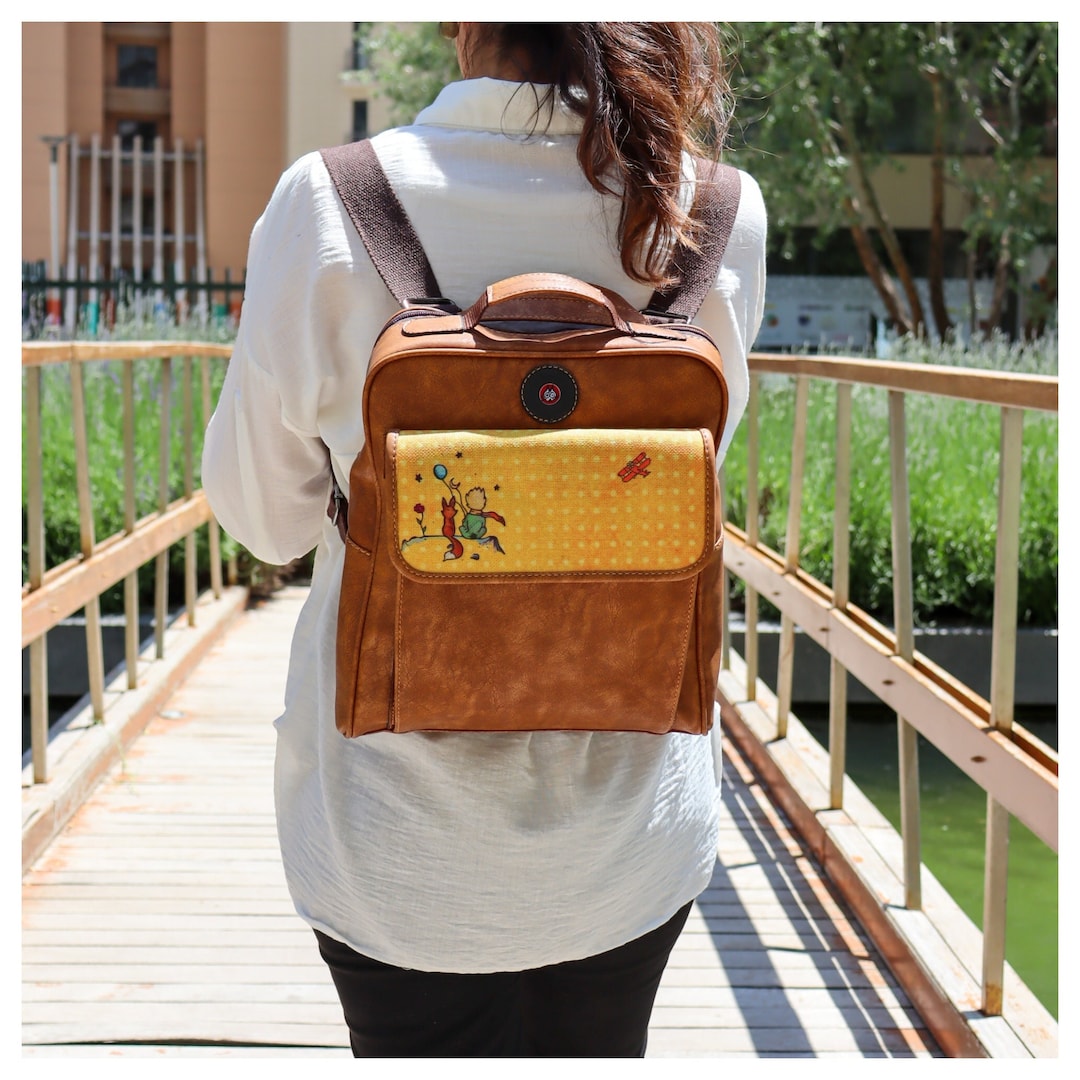 Little Prince Leather Backpack for Men|vegan Shoulder Laptop Bag ...