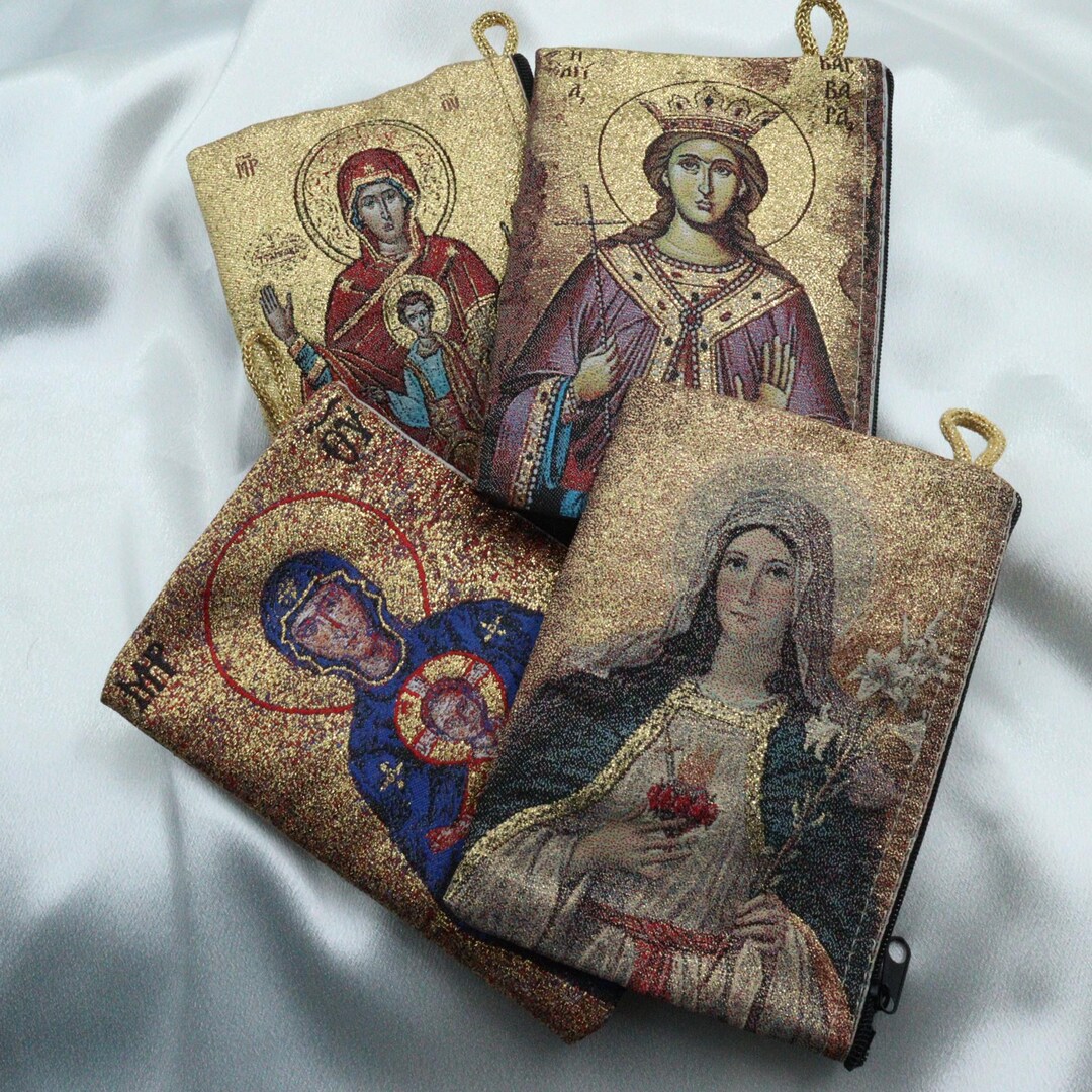 Woven Icon Wallet: Religious Zippered Coin Purse - Etsy