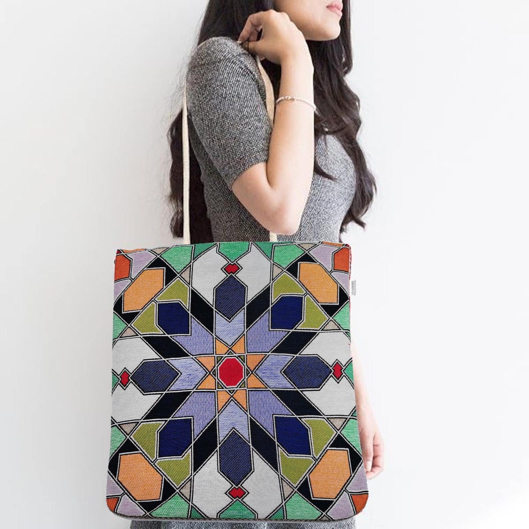 Gobelin Tapestry Shoulder Bag|handmade Carpet Bag|tile Pattern Gift ...