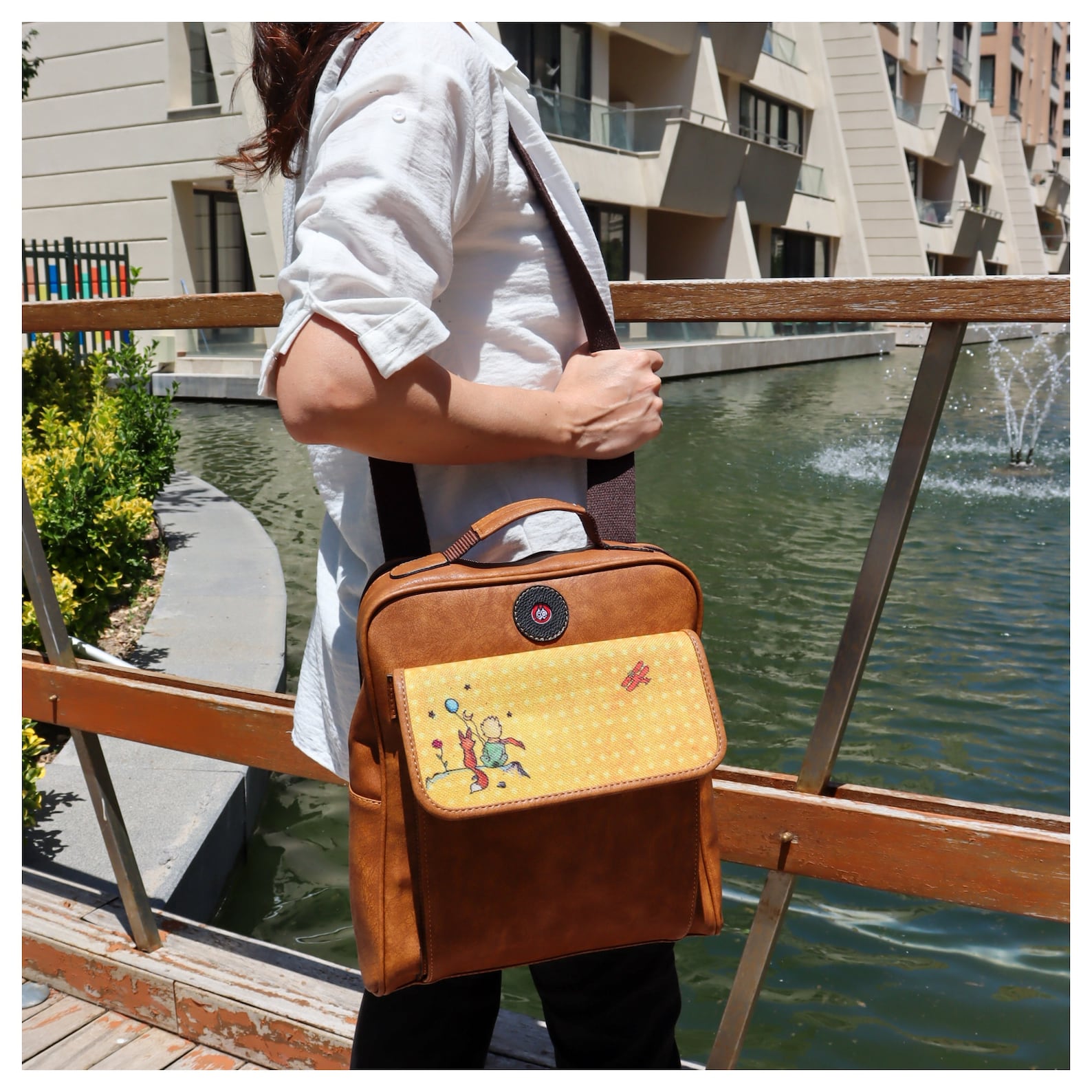 Little Prince Vegan Leather Backpack | Waterproof Laptop Rucksack - Etsy