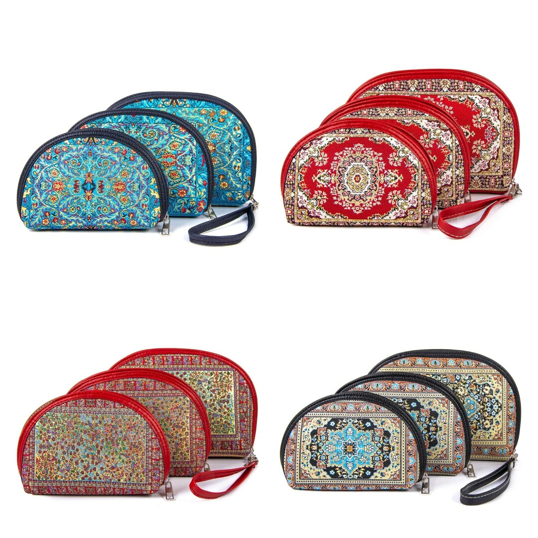 Woven Makeup Baghandmade Cosmetic Bagbohemian Makeup Boxtravel Makeup ...