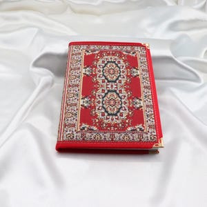 Red Woven Fabric Cover Notebook|diary Notebook|kilim Pattern Journal ...