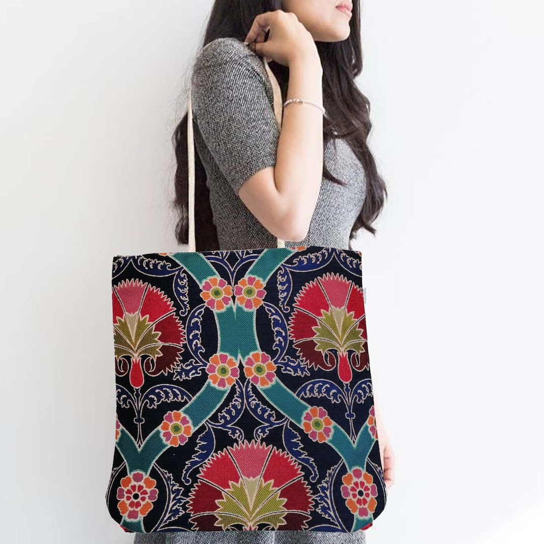 Gobelin Tapestry Shoulder Bag|tulip Pattern Tote Bag|gift Handbag for ...