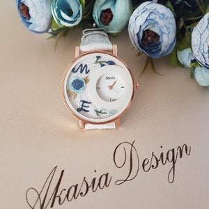 Embroidered Women's Watch|white Floral Wrist Watch for Women ...
