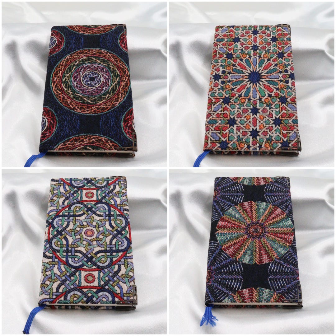 Woven Fabric Cover Notebook|geometric Design Journal|authentic Design ...