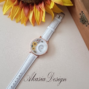 Embroidered Women's Watch|white Floral Wrist Watch for Women ...