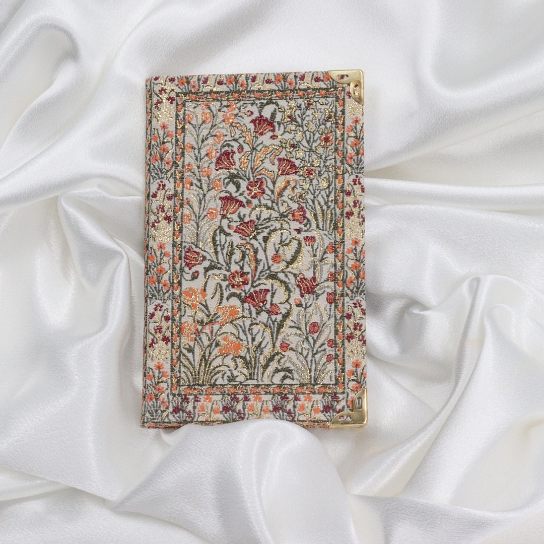 Woven Kilim Fabric Notebook | Handmade Floral Journal - Etsy