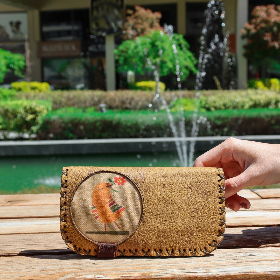 Cute Bird Leather Wallet|hippy Nubuck Purse|boho Money Bag|bohemian ...
