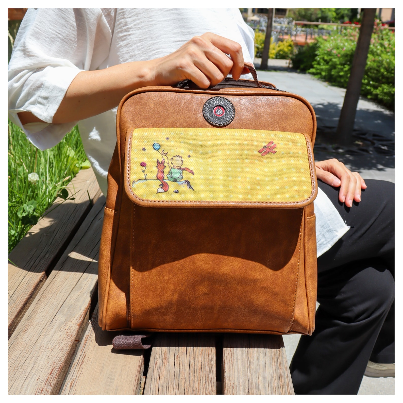 Little Prince Vegan Leather Backpack | Waterproof Laptop Rucksack - Etsy