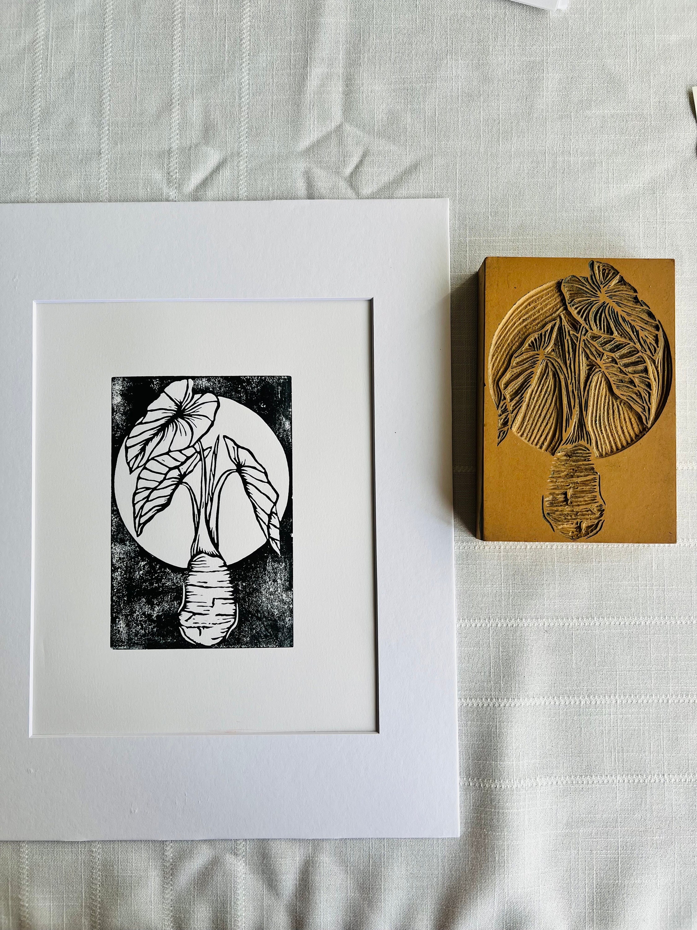 Mahina Hoku/full Moon Blockprint - Etsy