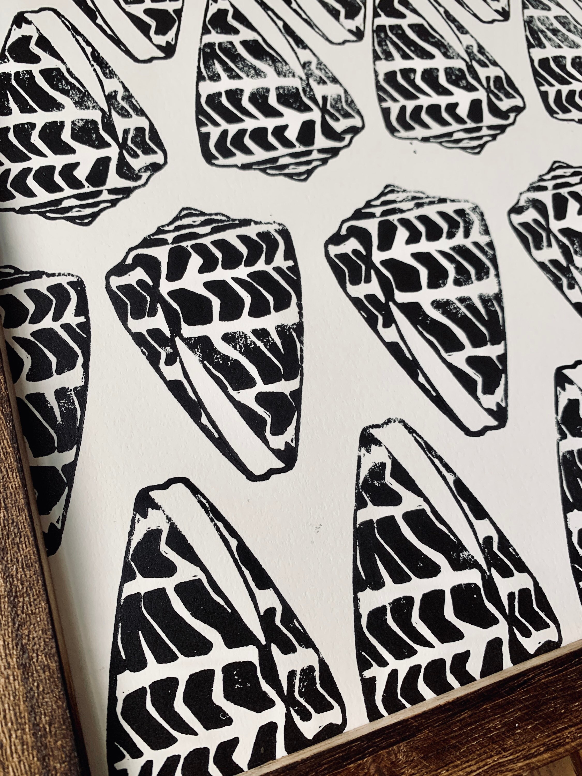 Hebrew Cone Blockprint Art - Etsy