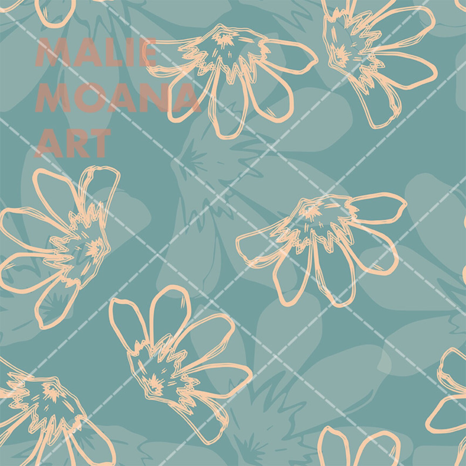 3 PACK Naupaka Flower Seamless Pattern - Etsy