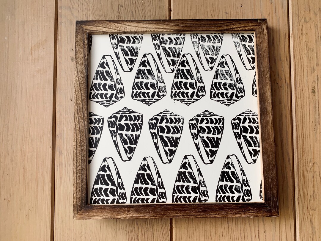 Hebrew Cone Blockprint Art - Etsy