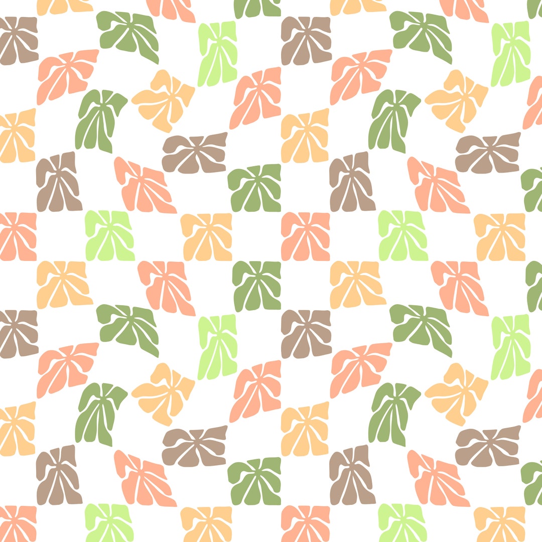 Retro Floral Checkered Surface Pattern - Etsy