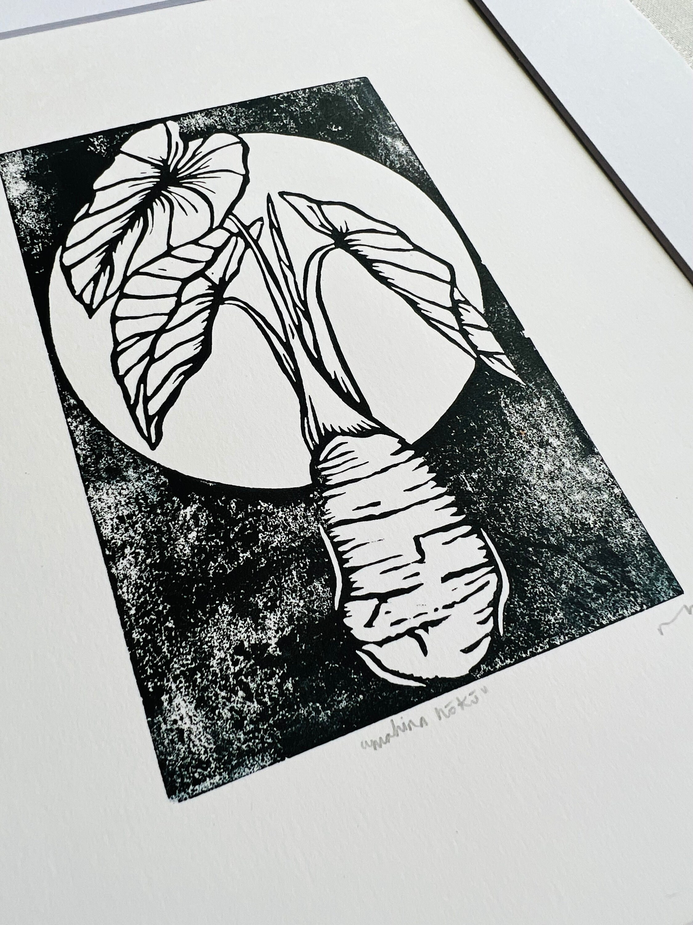 Mahina Hoku/full Moon Blockprint - Etsy