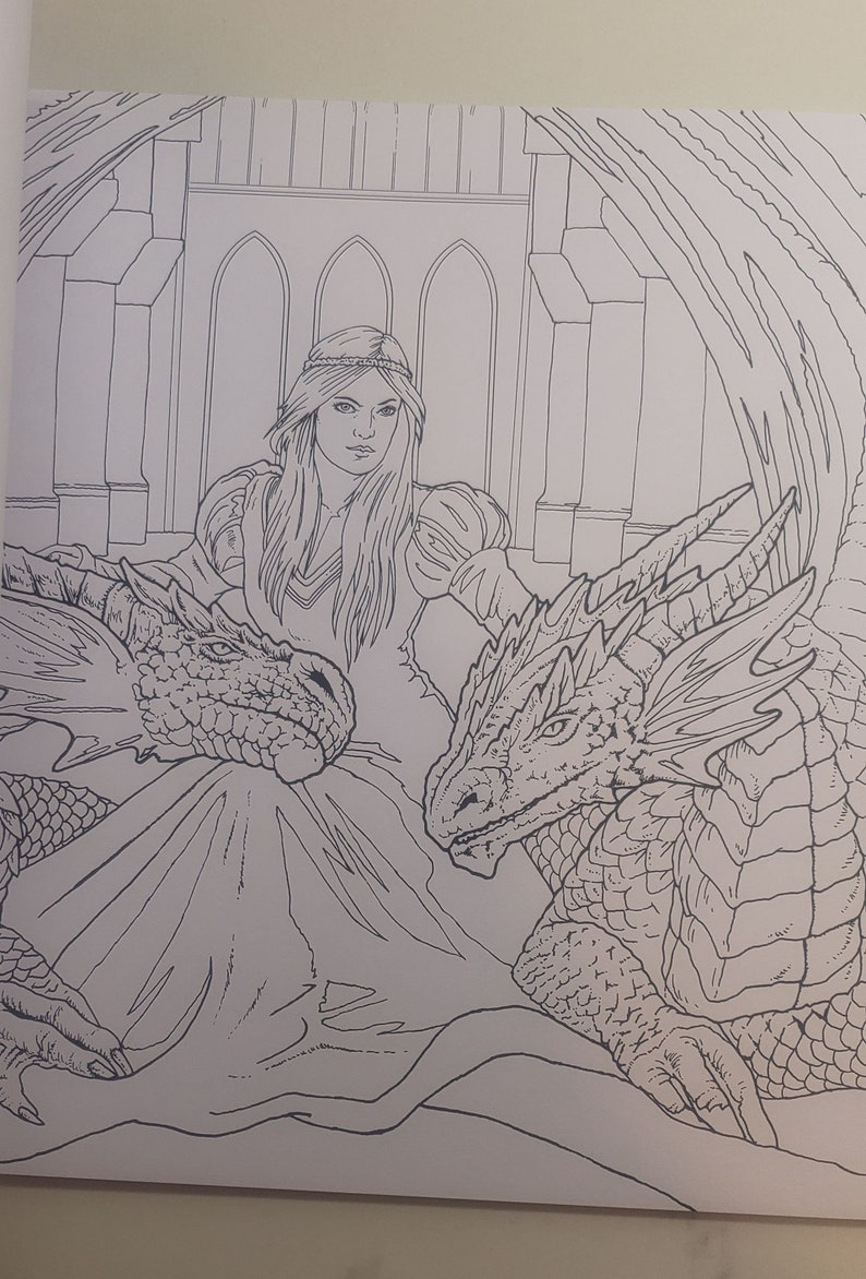Anne Stokes - Dragon Collection Coloring Book - Etsy