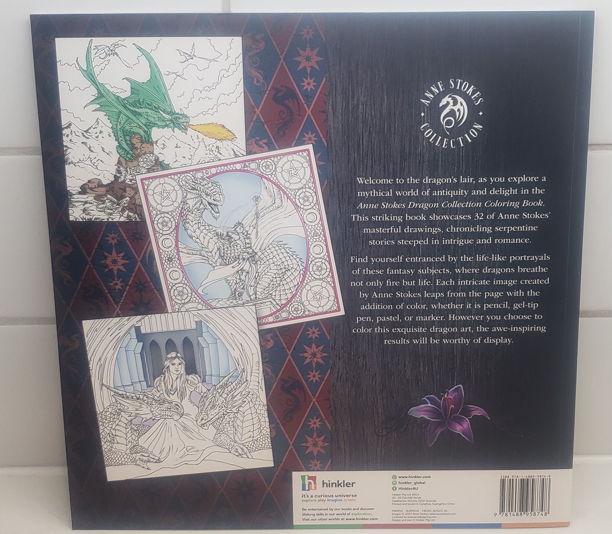 Anne Stokes - Dragon Collection Coloring Book - Etsy