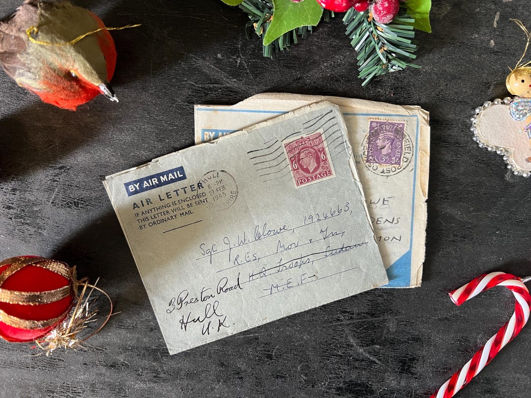 1940s Two WW2 Vintage Handwritten Love Letters RARE - Serviceman & Wife ...