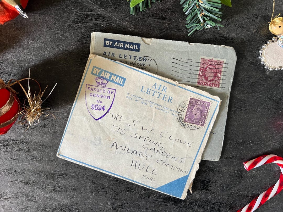 1940s WW2 RARE Set of 2 Vintage Handwritten Letters - Serviceman & Wife ...