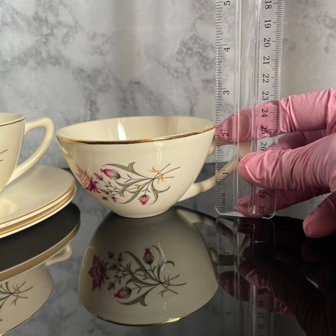 Vintage Stardust Tea Cup Set by Cunningham & Pickett - Etsy