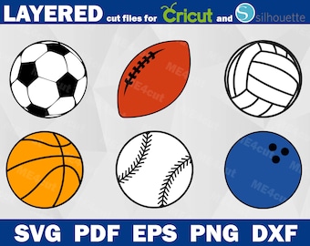 Sports Ball SVG Bundle - Etsy
