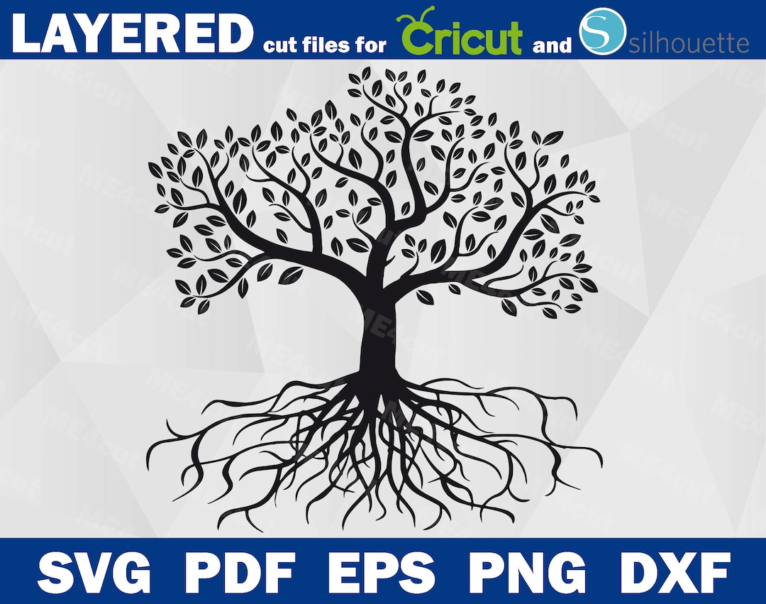 Tree With Roots Svg Tree Svg Branch Svg Leaves Svg Pattern - Etsy Finland