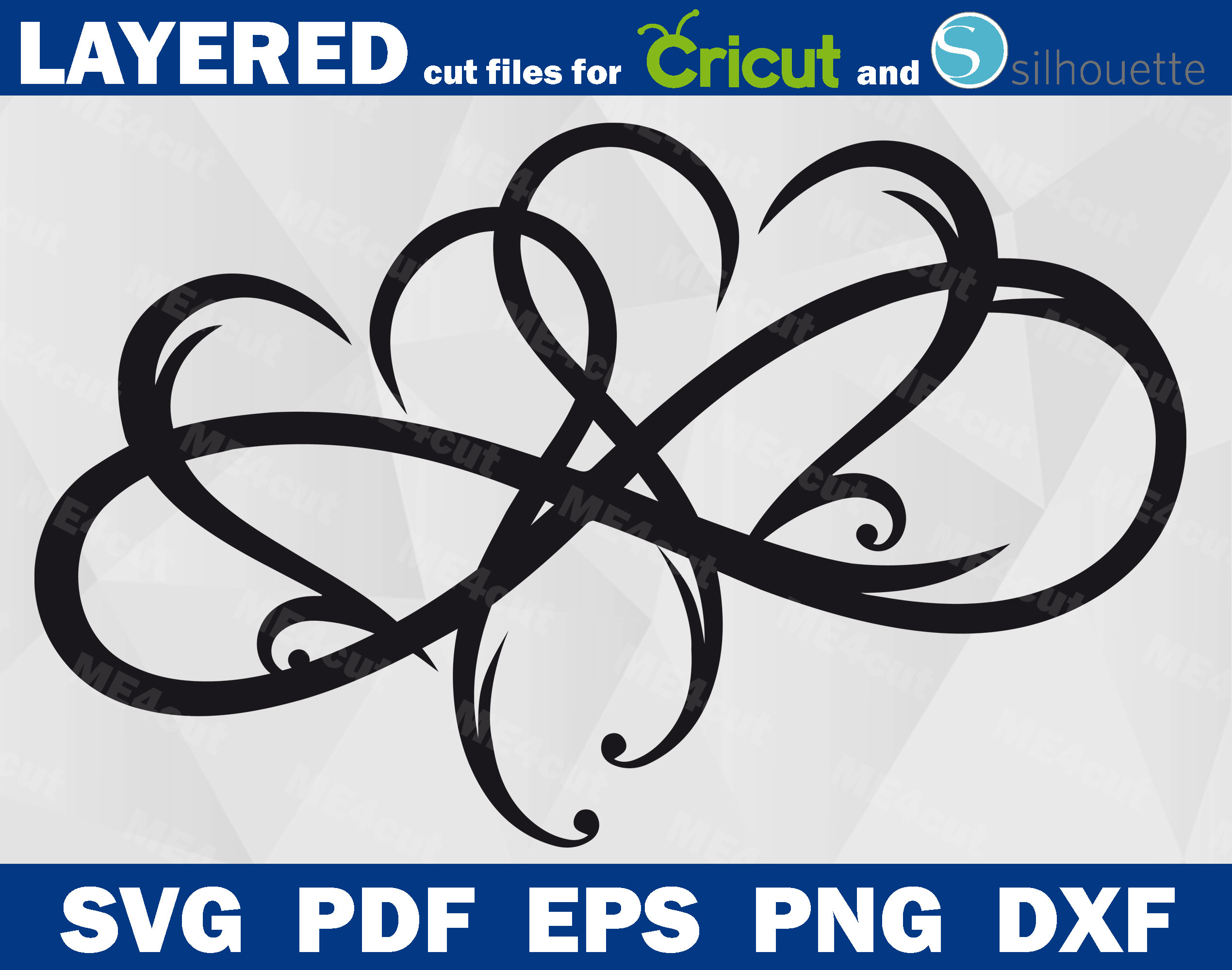 Infinity Symbol Svg Cut File For Silhouette And Cricut Etsy