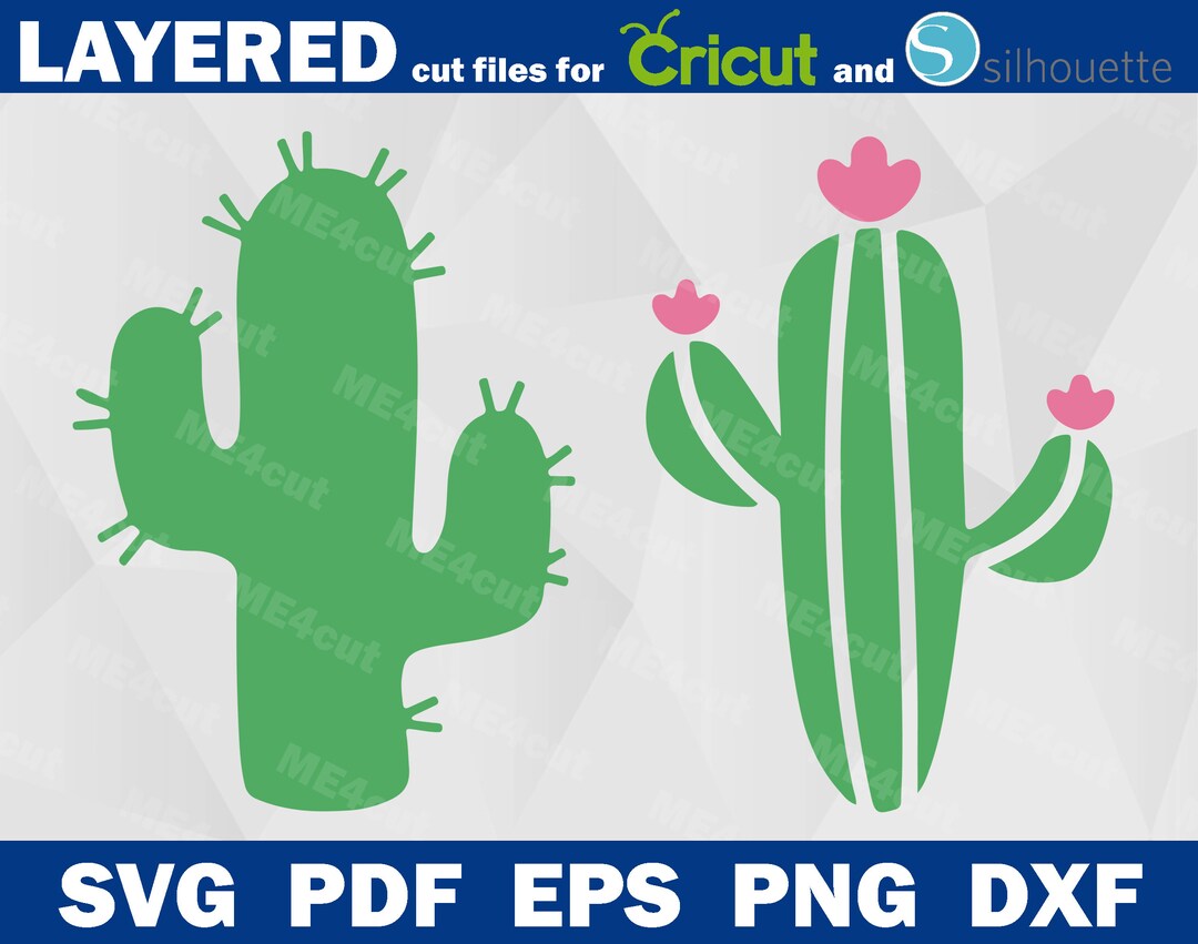 Cactus Monogram SVG Bundle 2 Cut Files Cactus Svg Cut Files - Etsy