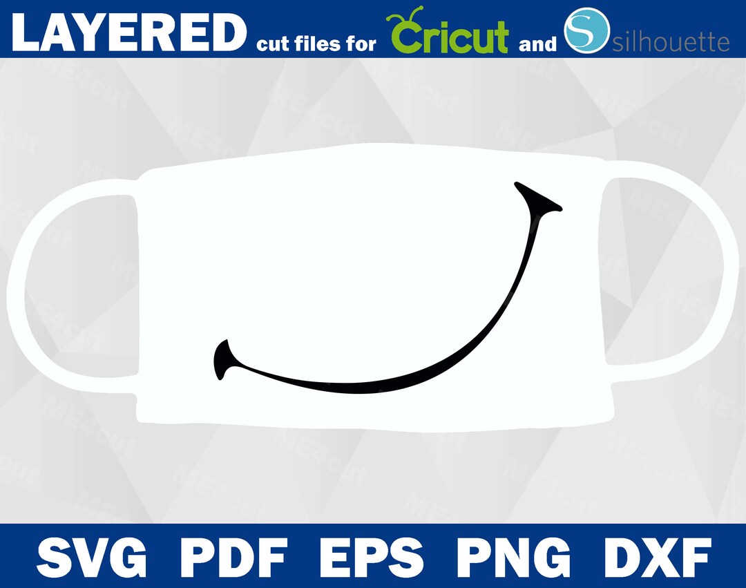 Face Mask Svg, Smile Mouth Mask Svg, Cut Files. - Etsy