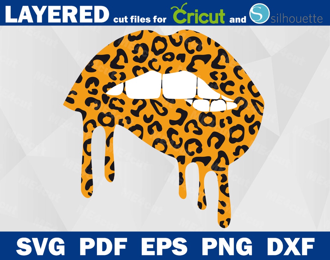 Sparkling Leopard Lips SVG Full Lip Sparkle Feminine - Etsy