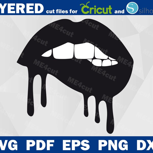 Drip Lips Svg - Etsy