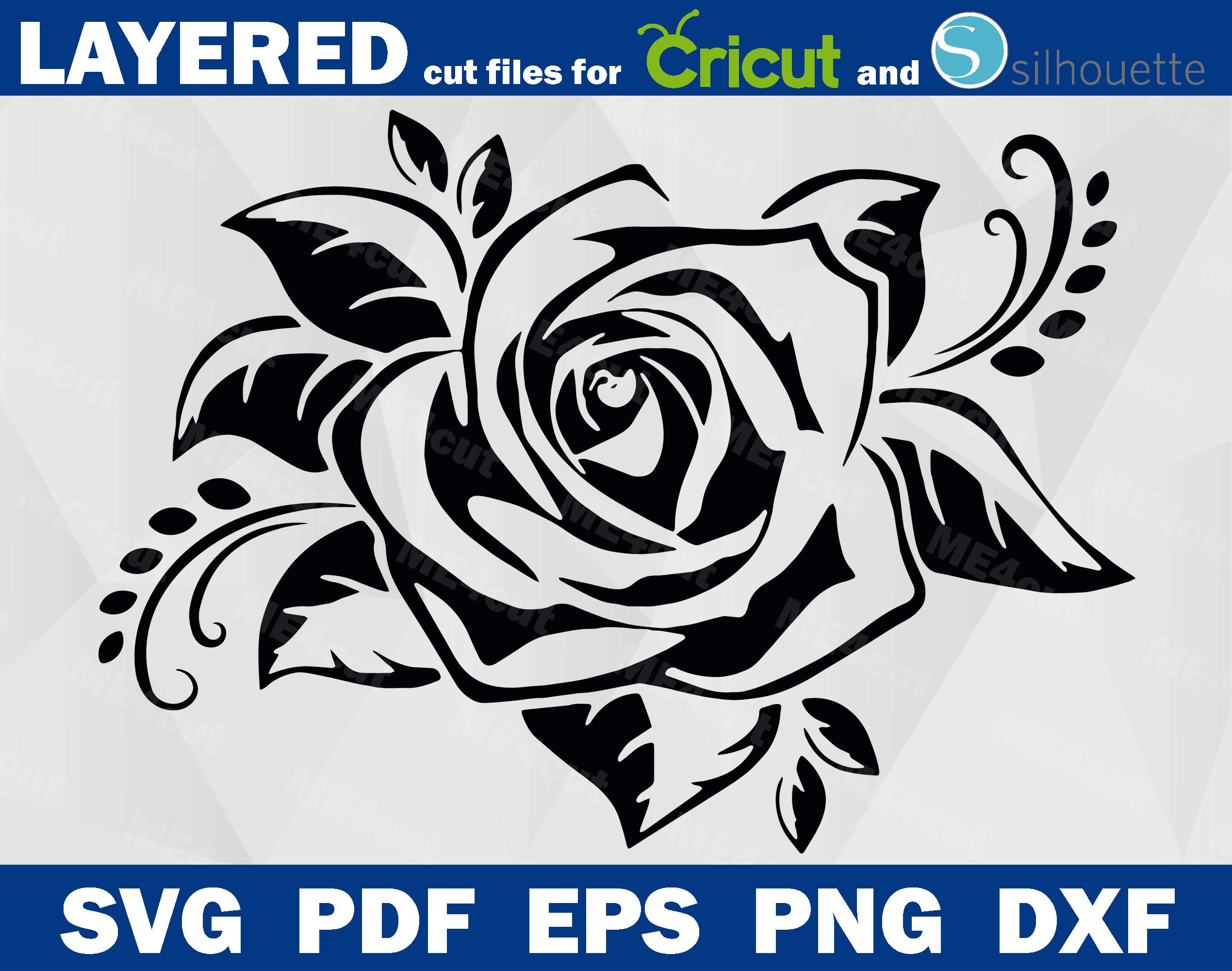 Rose Svg Flower Svg Pattern With Rose Svg Pattern Svg - Etsy