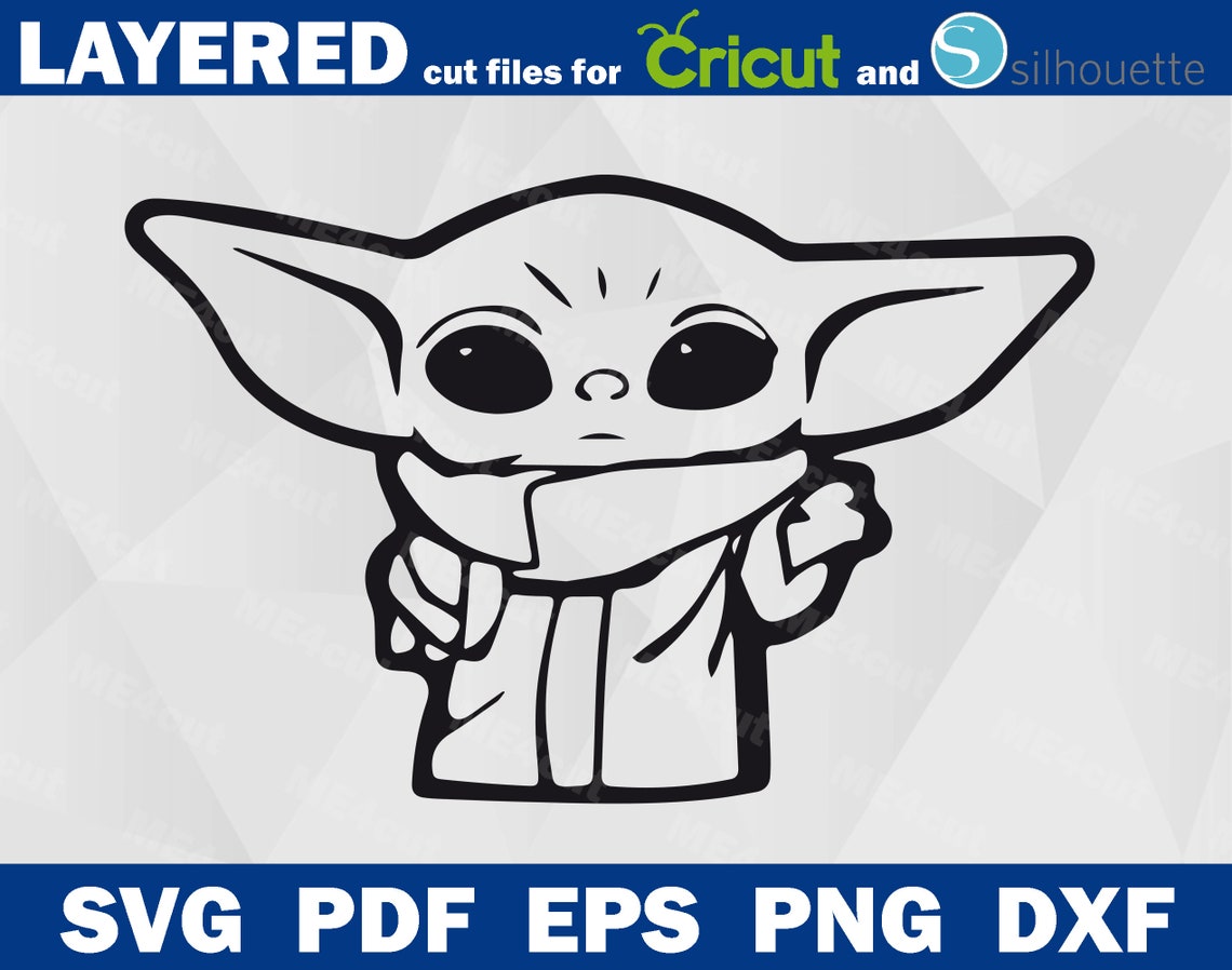 Grogu Svg Cut Files Kid svg Silhouette Svg Black | Etsy