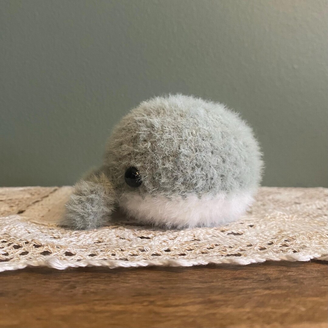 Fuzzy Sage Whale Friend | Handmade Crochet Plushie - Etsy