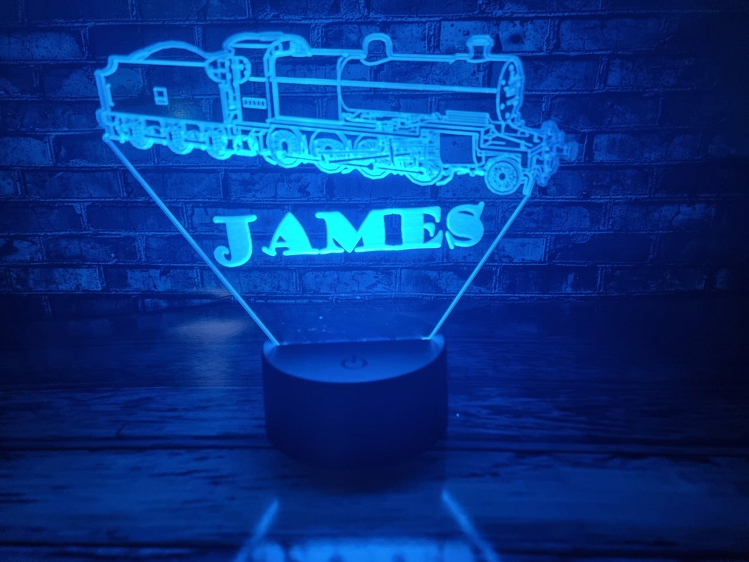 Train Personalised Bluetooth LED Illuminated Acrylic Sign 3D Night ...