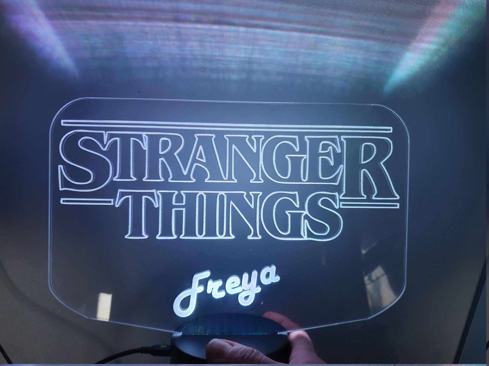 Stranger Things Personalised LED Illuminated Sign Night Light | Etsy