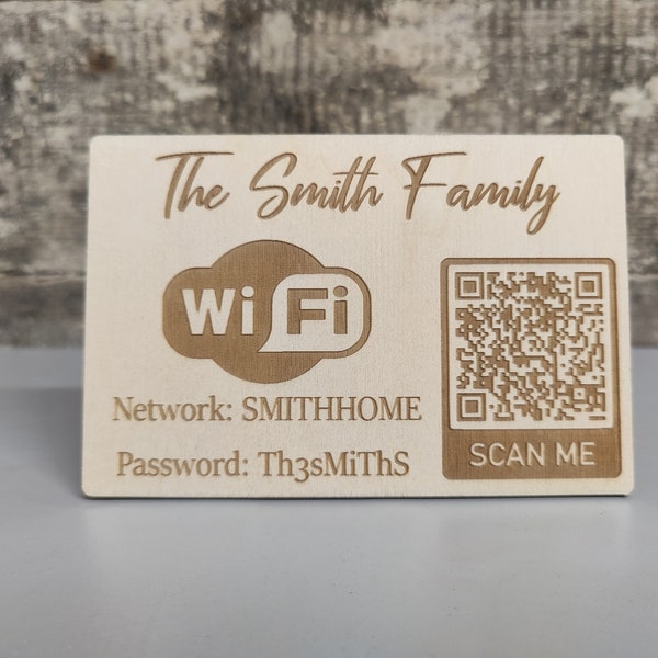 Wooden Engraved Qr Code - Etsy