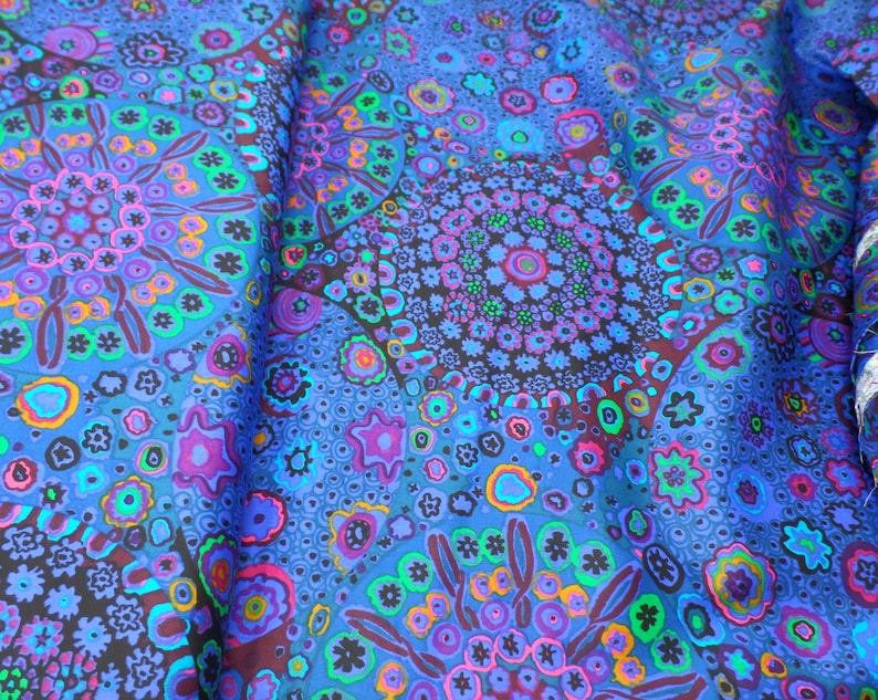 Kaffe Fassett Fabric 274cm Wide Quilt Back Millefiore Blue - Etsy