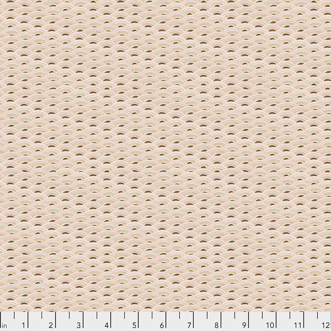 Shell Rummel Cotton Fabric Reverie Lucky Powder Tiny Seigaha Print - Etsy