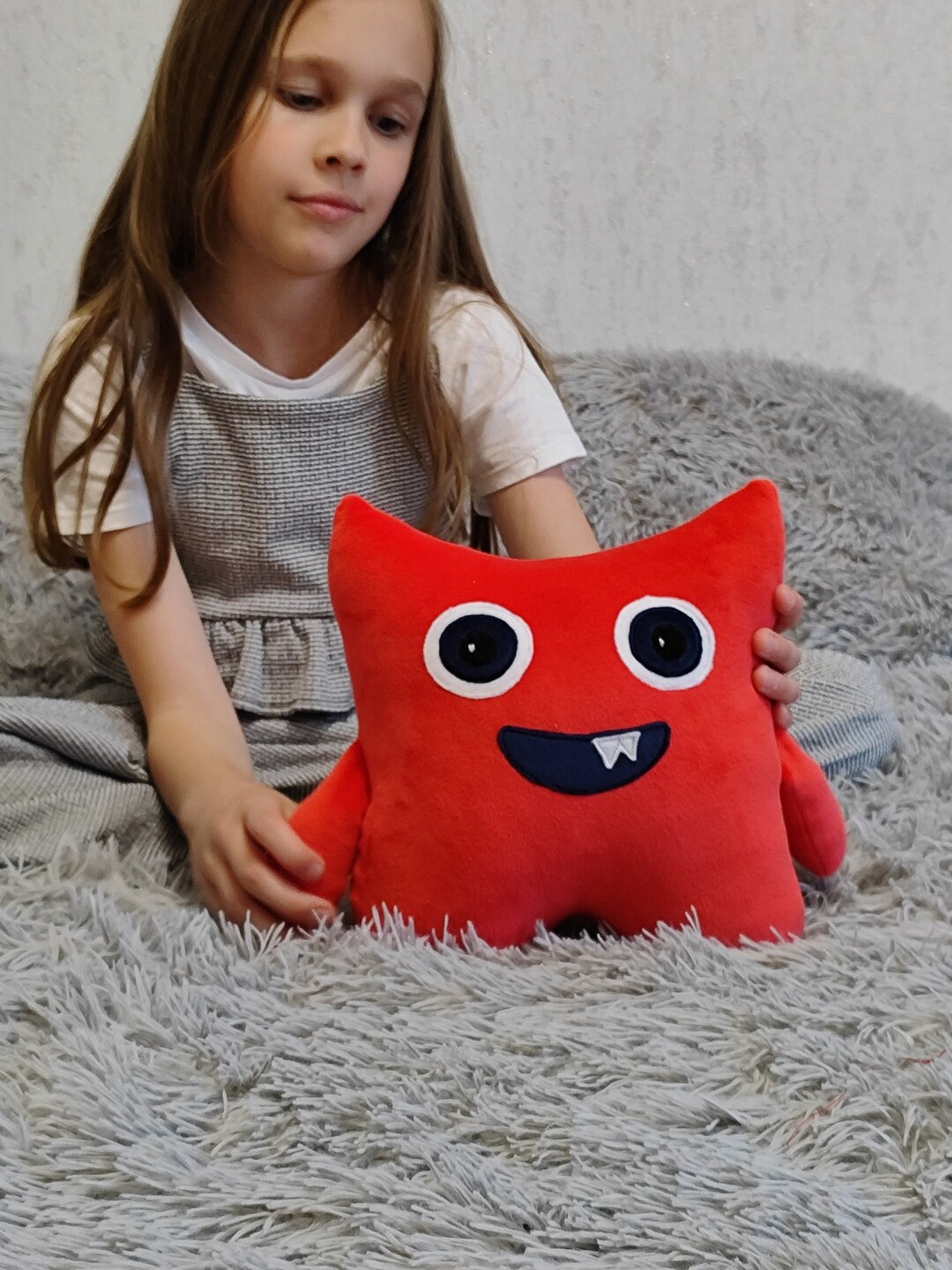 Funny Monster Toy, Plush Red Monster, Monster Party Gift, Baby Monster ...