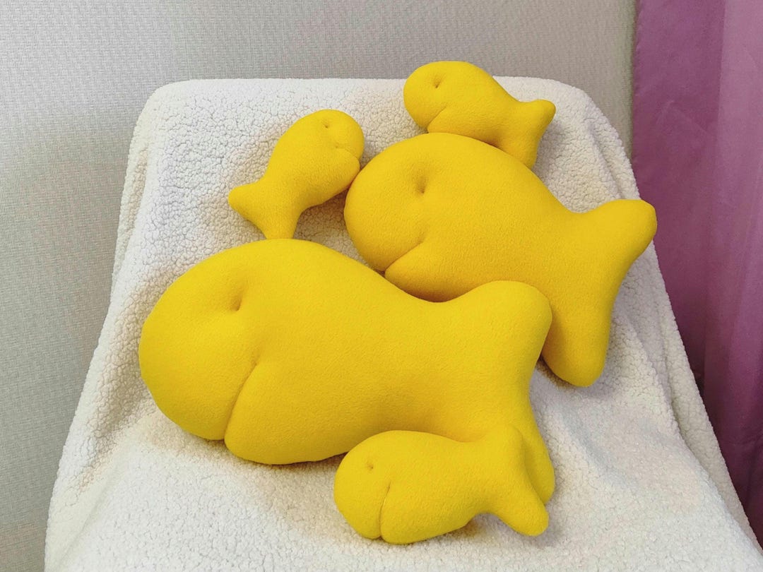 Goldfish Cracker Pillow, Cheese Gold Fish Cracker Plush, Biscuit Pillow ...