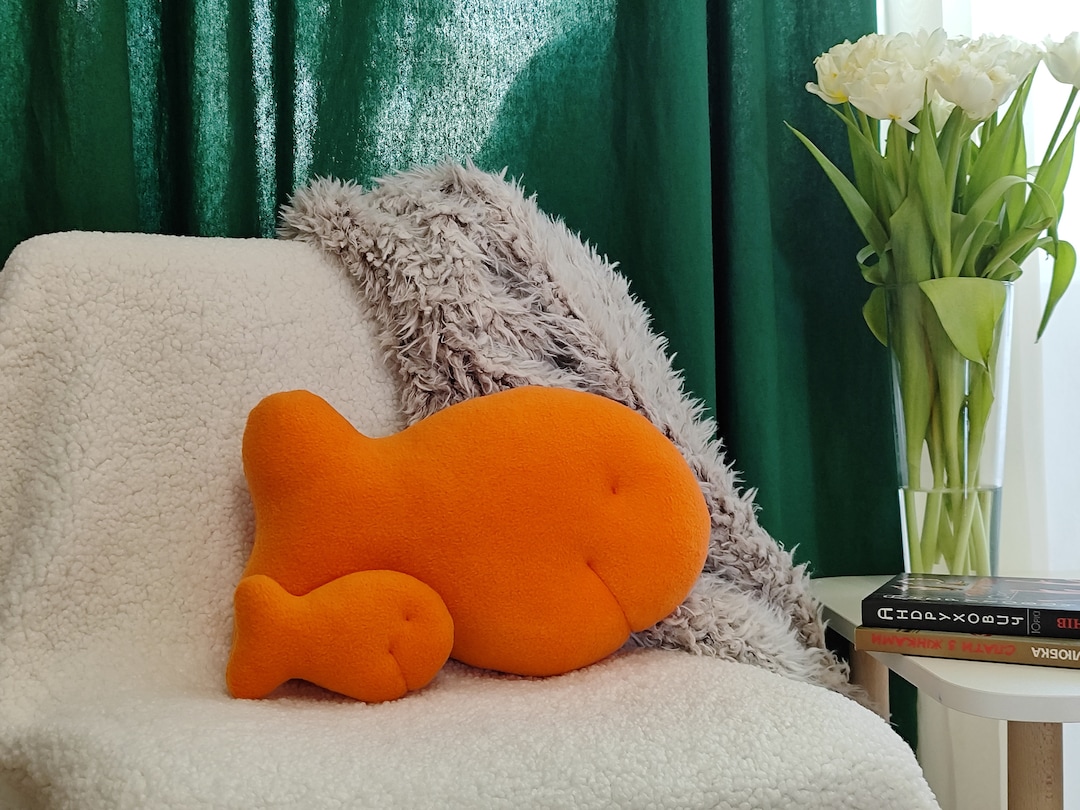 Goldfish Cracker Pillow, Cheese Gold Fish Cracker Plush, Biscuit Pillow ...