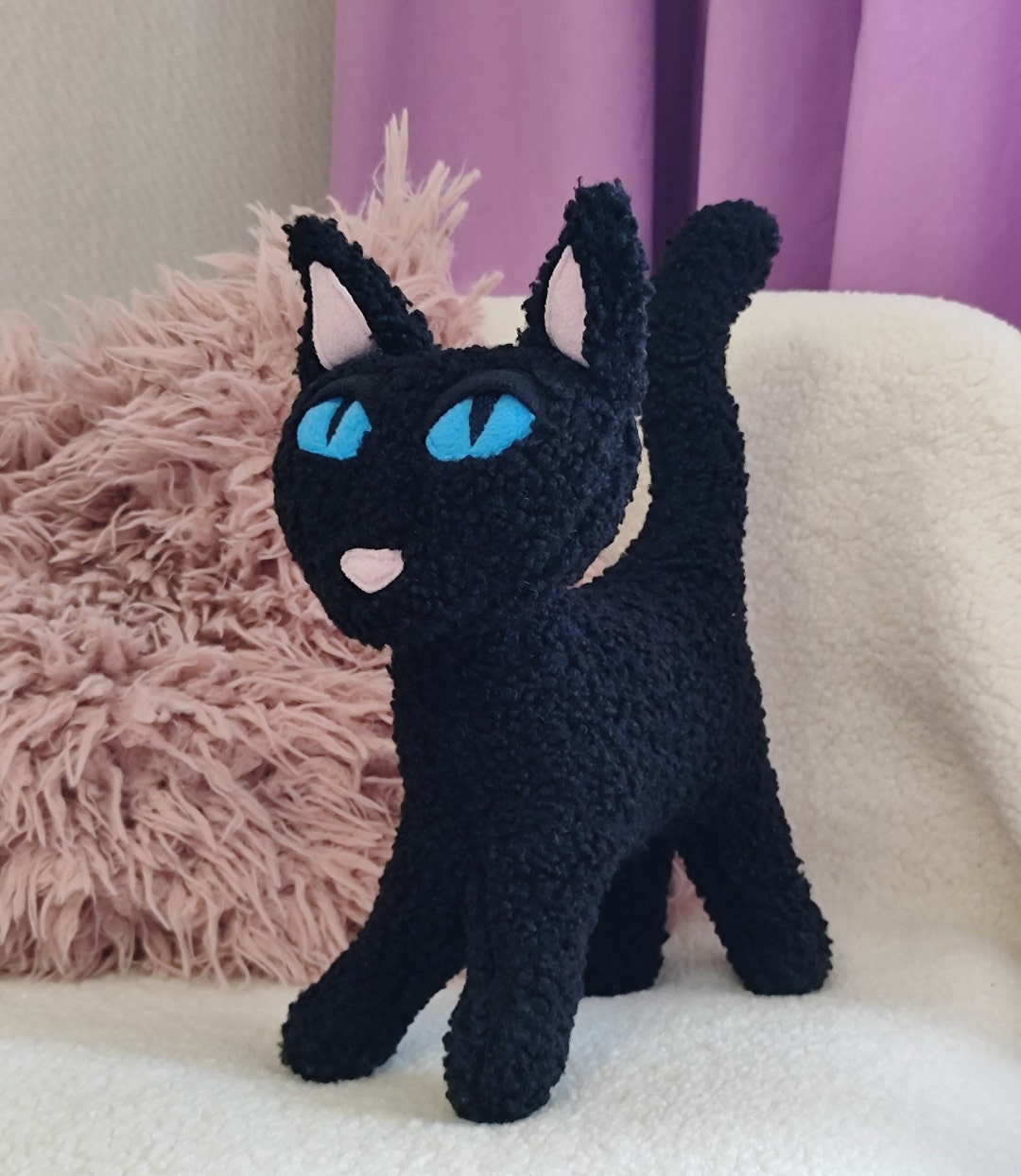 Black Cat Plush Doll, Plush Toy Cat, Wuss Puss Plush, Coraline's Cat ...